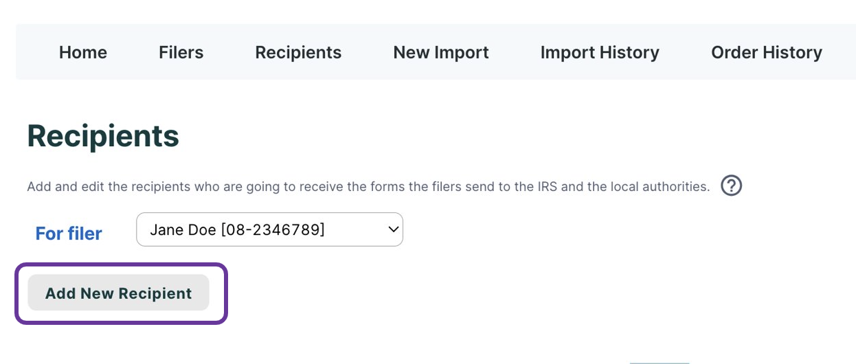 How to add and edit recipients – eFileMyForms